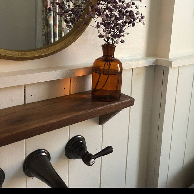 Solid Walnut Wood Shelf Elegant Home Decor Exquisite Quality - Etsy