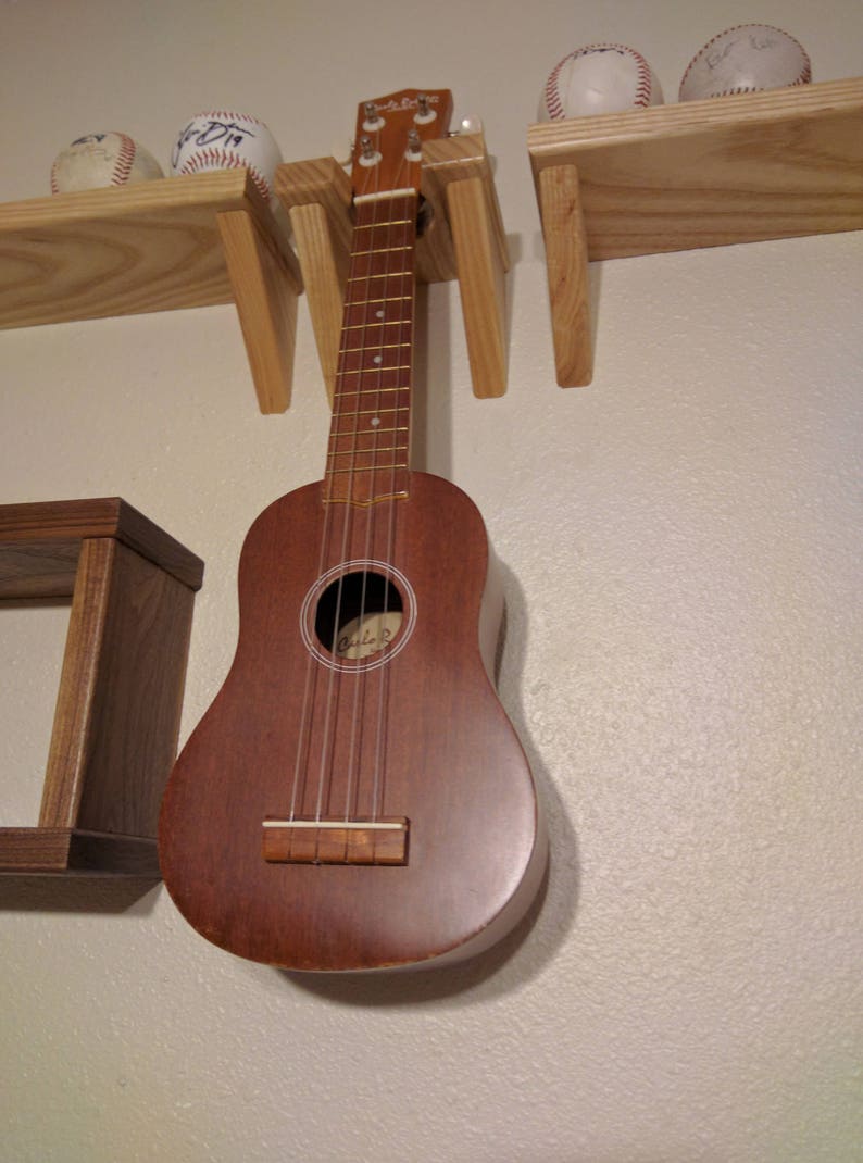 Ukulele Hanger, Ash Wood Wall Hook for Mandolin, Banjo, Music Studio ...