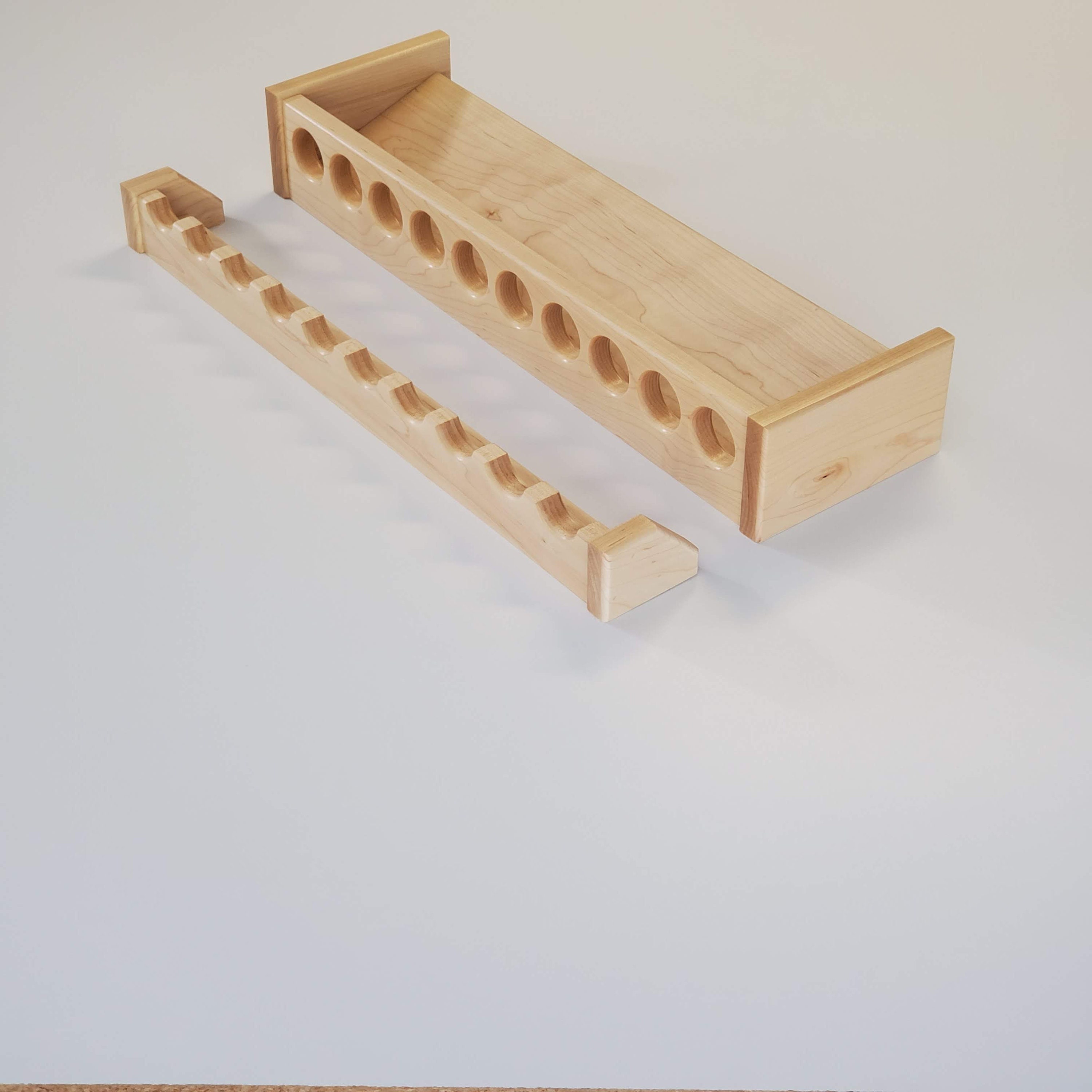 Fishing Pole Holder Wall Mount Rod Rack Maple 22 Wide | Etsy