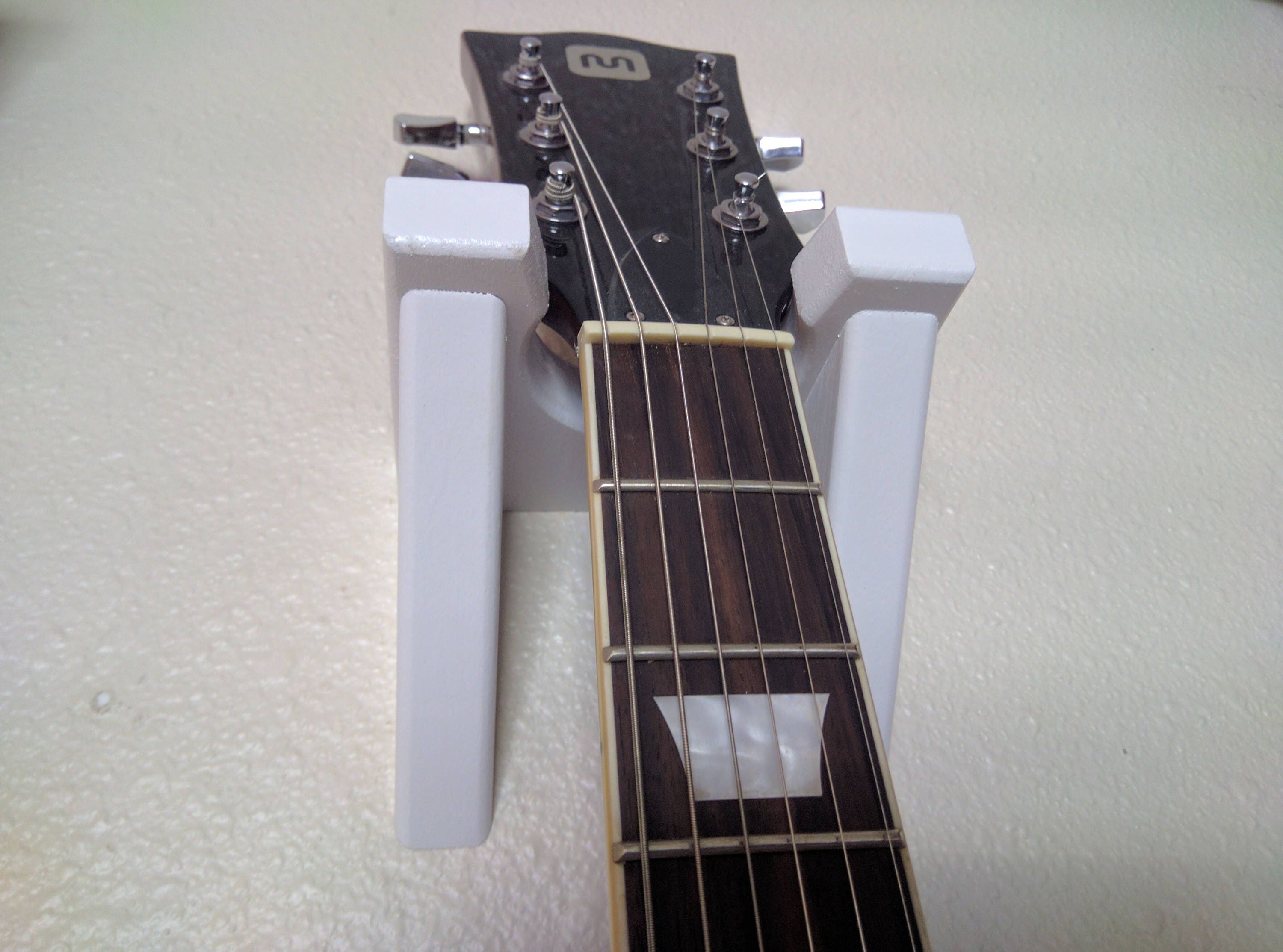 White Classical Guitar Wall Hanger Wooden Unfinished String | Etsy