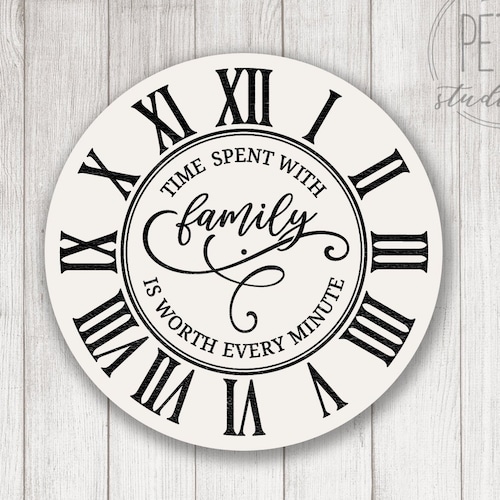 Farmhouse Clock SVG Clock Face Svg Clock Cut File Farmhouse - Etsy