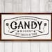 Old Fashioned Candy Shop Sign SVG Cut File, for Vintage Decor and ...