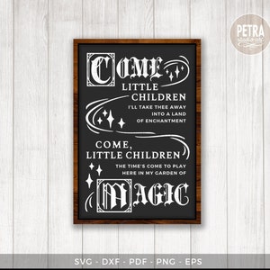 Halloween SVG. Come Little Children Lyric SVG Cut File. Great for ...