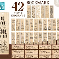 Geometric Bookmarks SVG Bundle, SVG Bundle for Glowforge, Bookmark ...