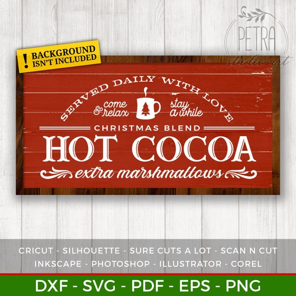 Hot Cocoa Sign Svg - Etsy