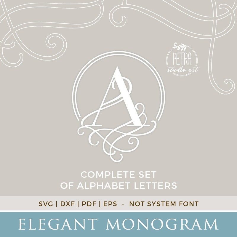 Swirl Monogram - Etsy