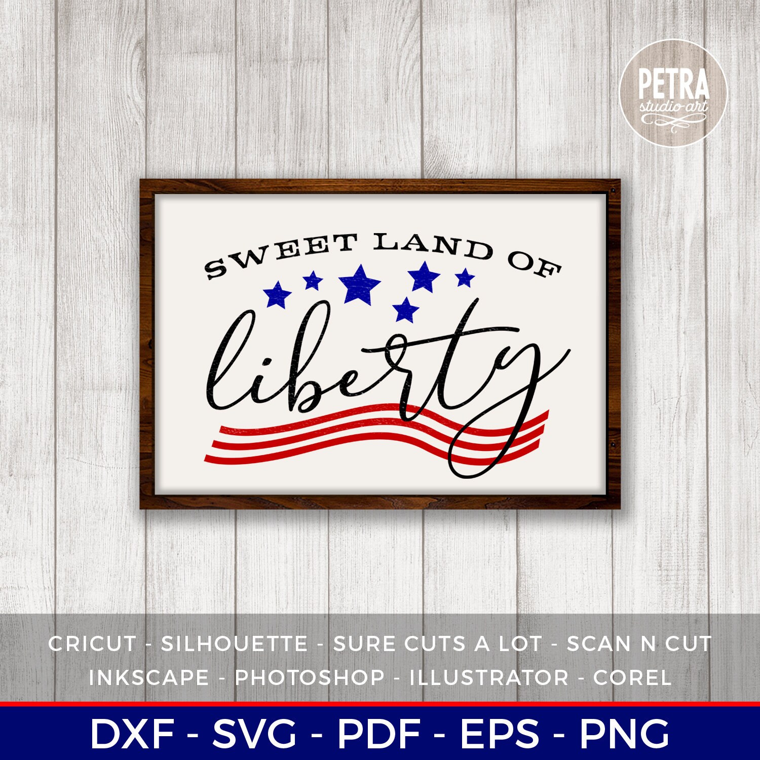 Sweet Land of Liberty SVG Cut File. Fourth of July SVG Great | Etsy