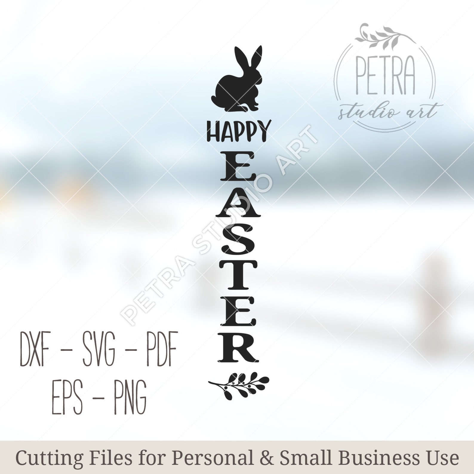 Happy Easter Vertical Sign SVG Cut File. Vertical Rustic - Etsy