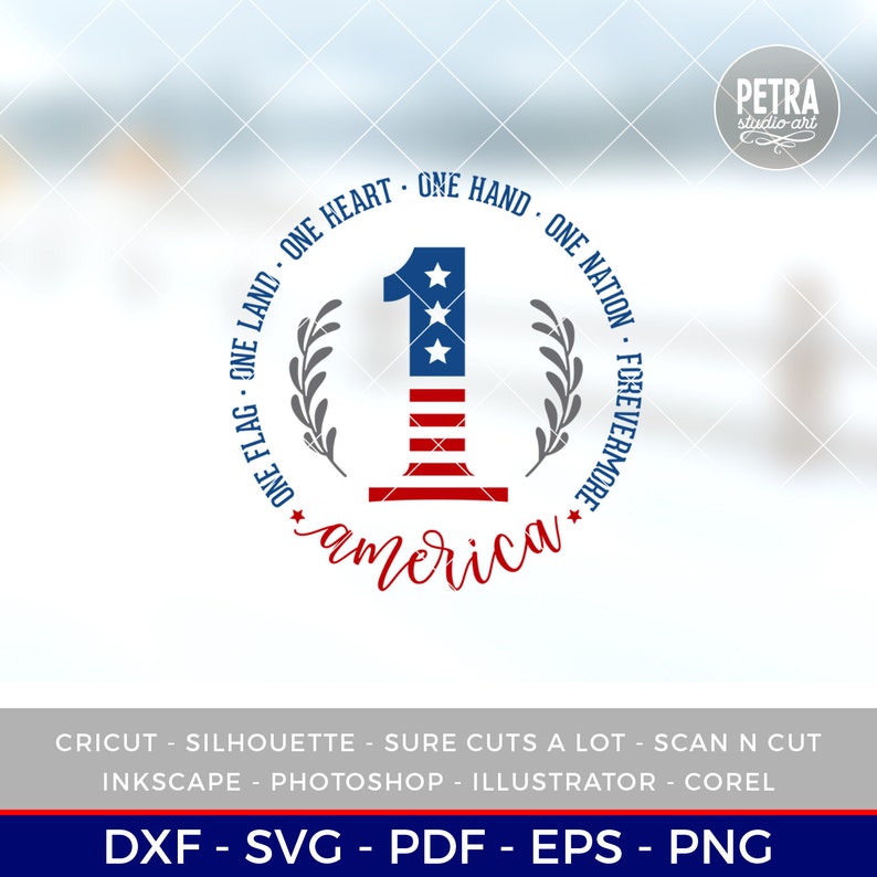One Flag One Nation SVG Cut File. Fourth of July SVG Great | Etsy
