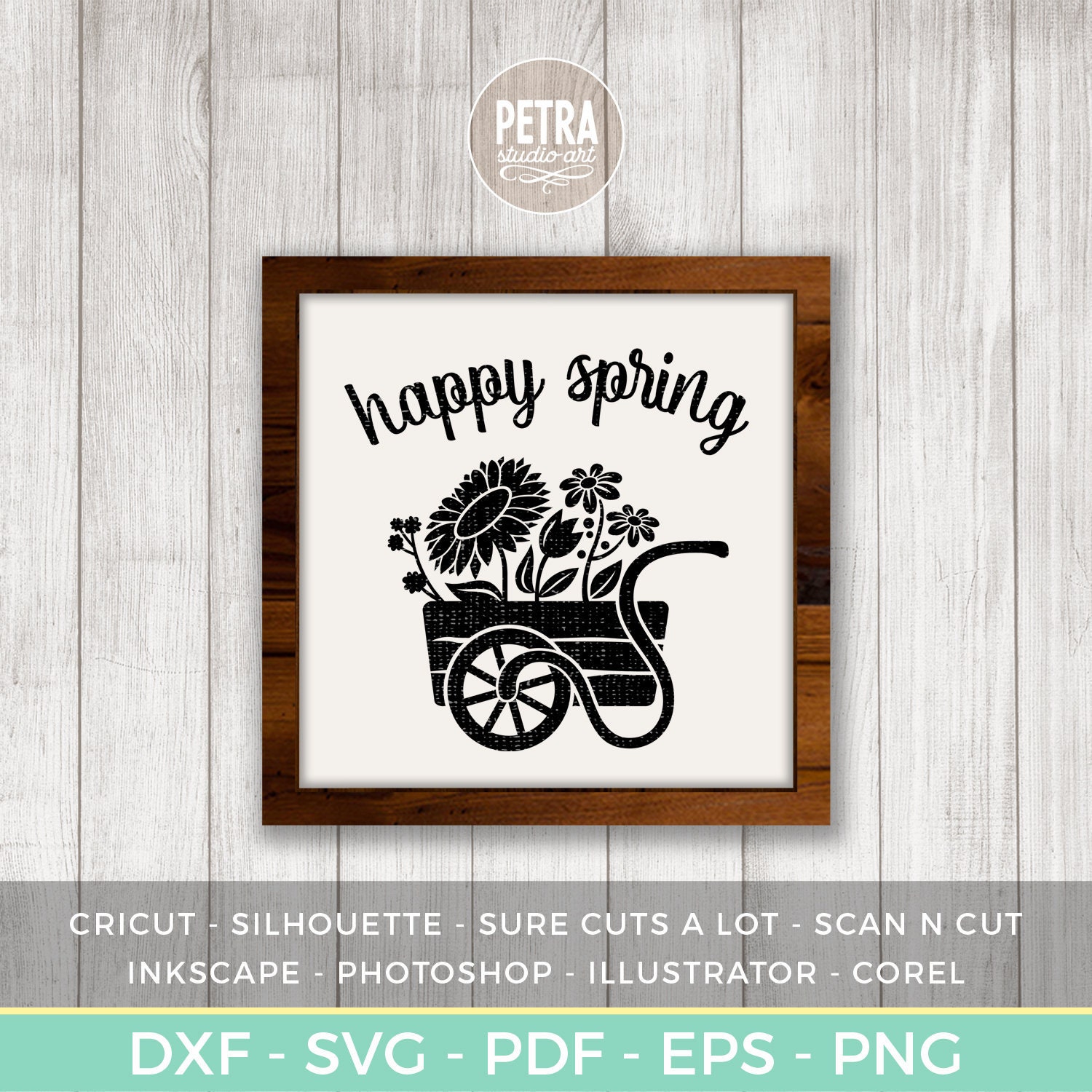 Hello Spring Sign SVG Cut File for Spring Season in Rustic - Etsy