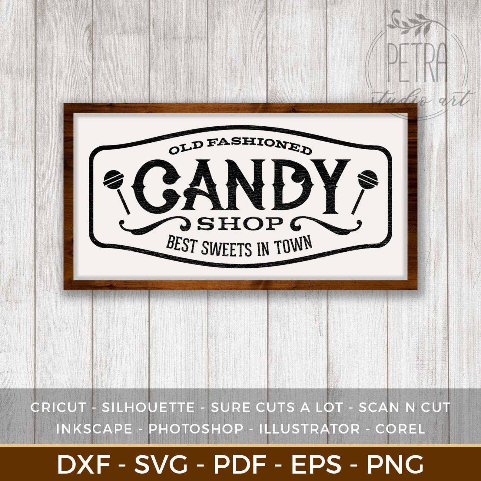 Old Fashioned Candy Shop Sign SVG Cut File for Vintage Decor - Etsy