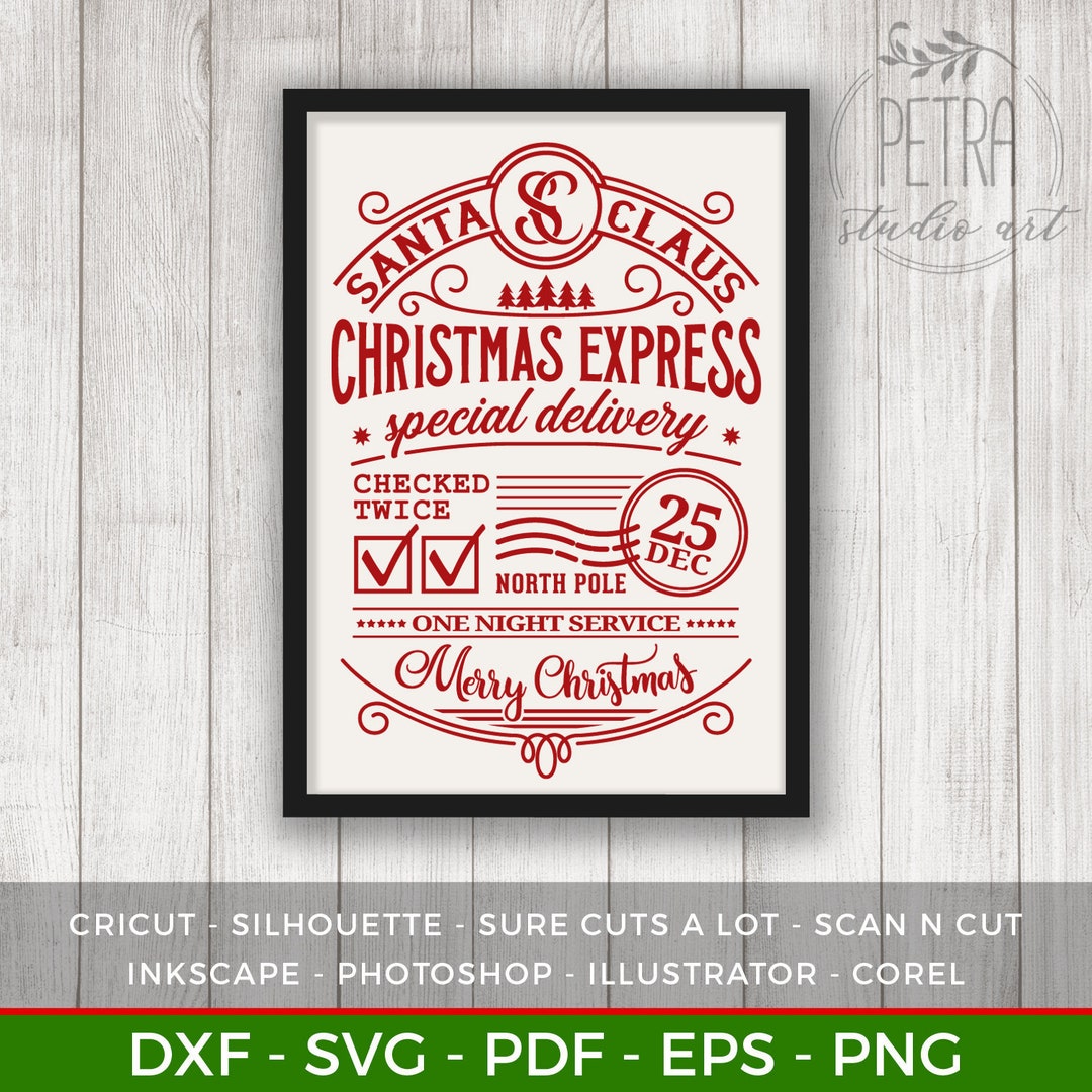 Christmas Express Special Delivery Svg Cut File for Rustic Christmas ...