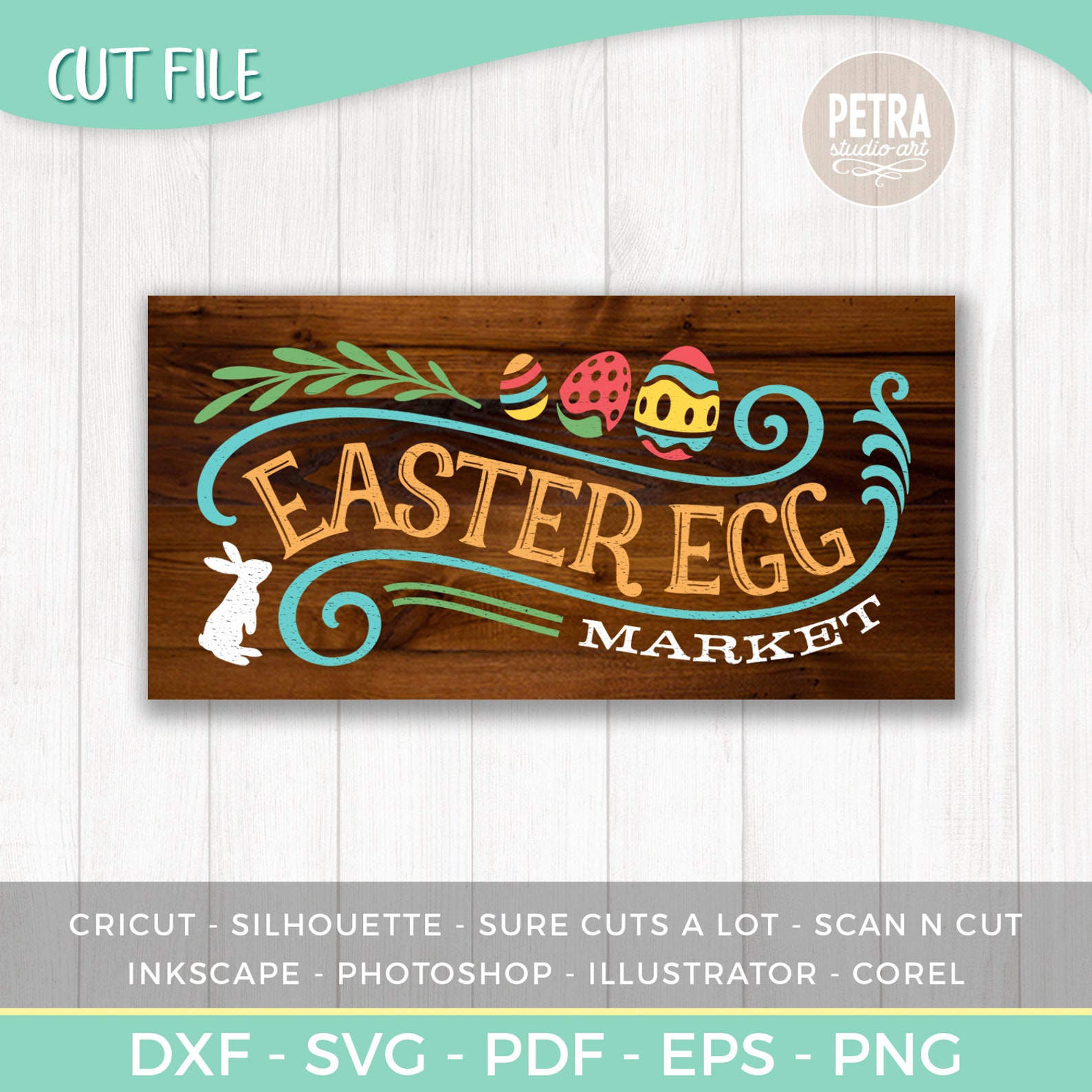 Easter Egg Market Sign SVG Cut File. Easter SVG for Easter Day | Etsy
