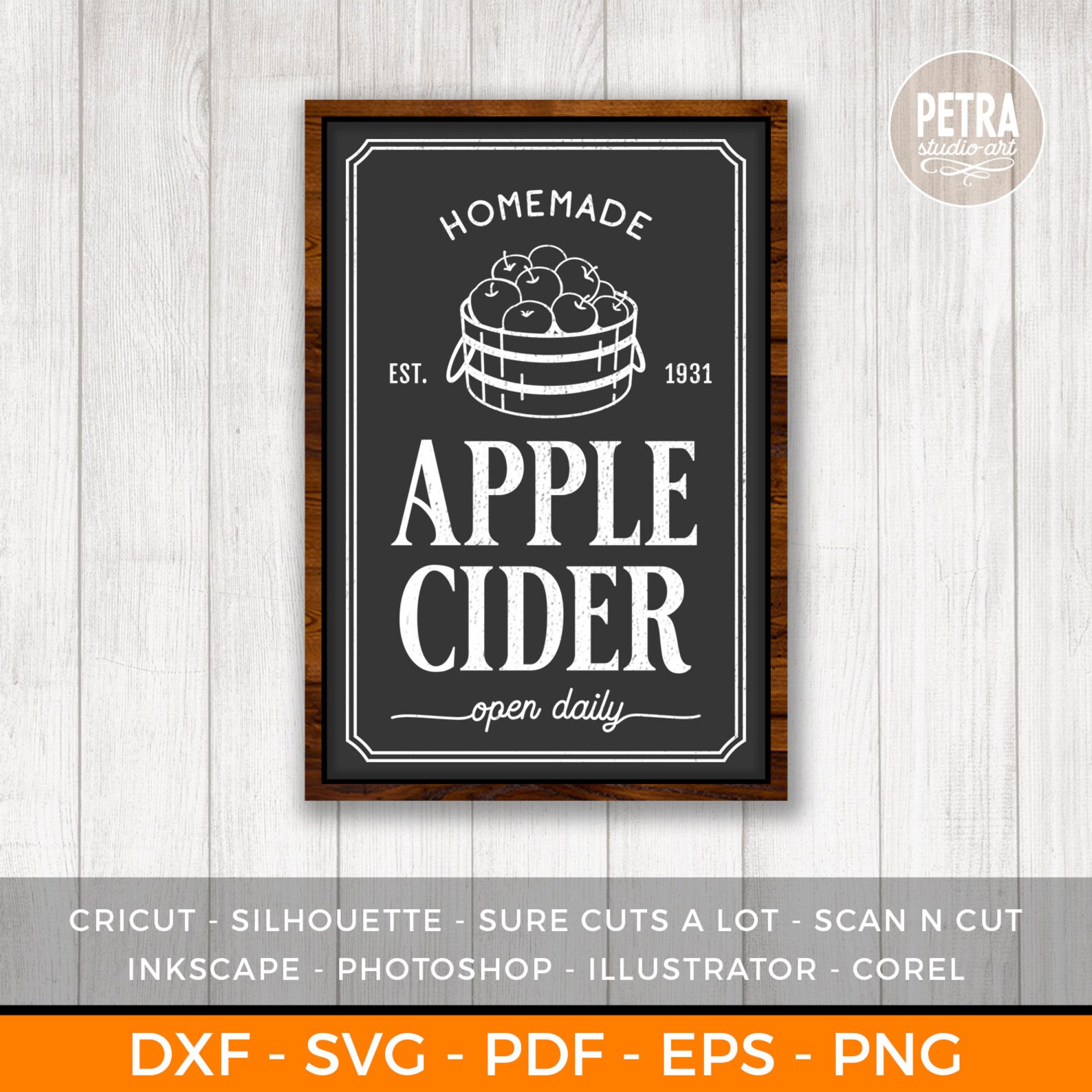 Homemade Apple Cider Sign SVG Cut File. A Fall SVG Cut File. - Etsy