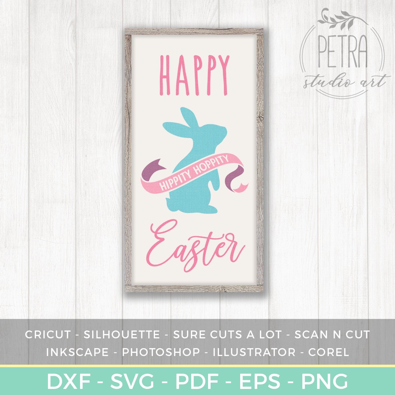 Happy Hippity Hoppity Easter Sign SVG Cut File. for Easter Day | Etsy