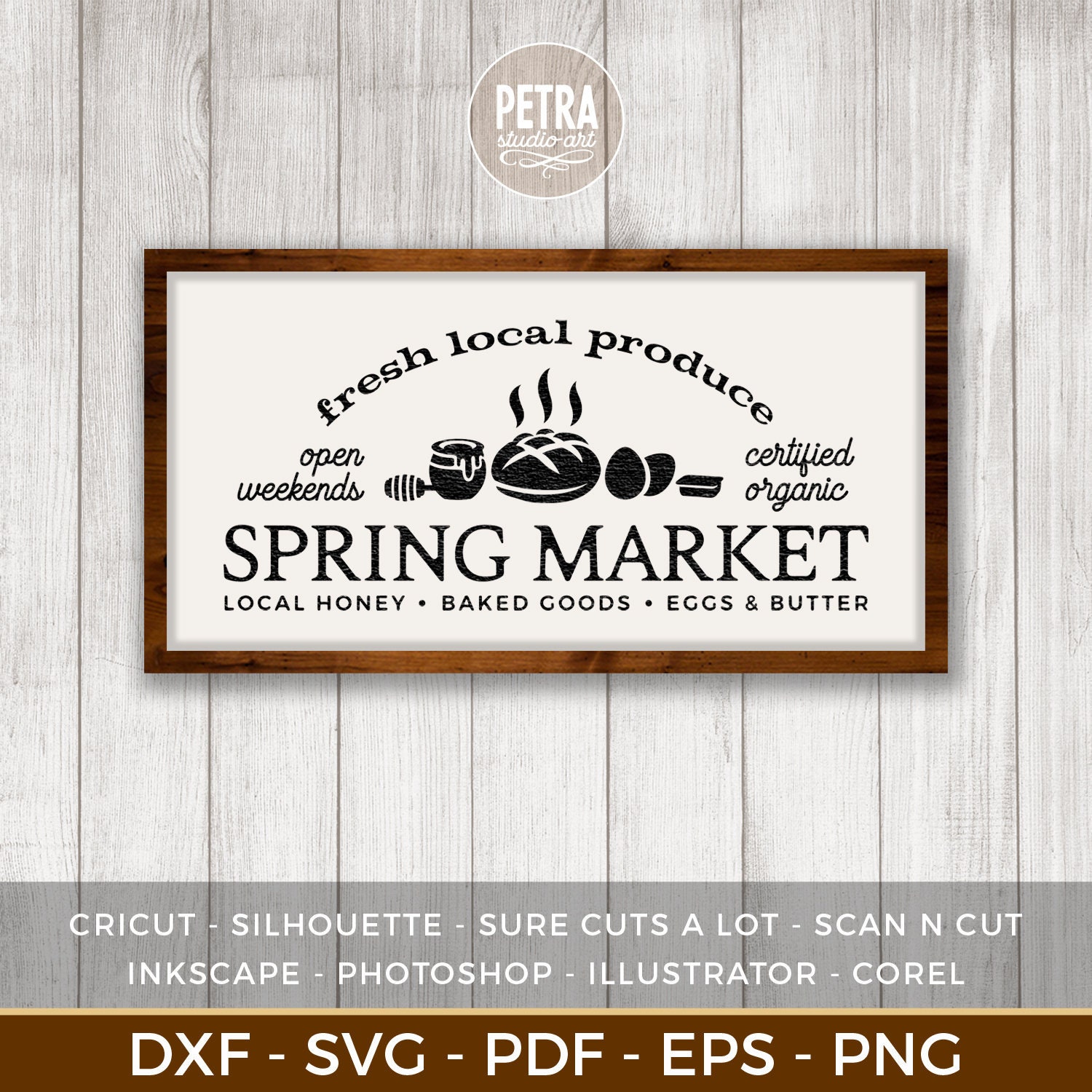 Fresh Local Produce Spring Market Sign SVG Cut File. for - Etsy