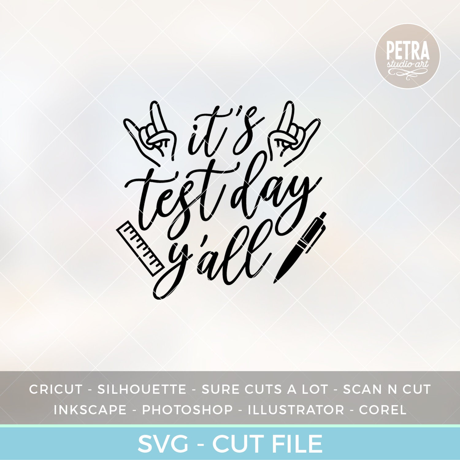 It's Test Day Y'all SVG. Teacher SVG Cut File for - Etsy