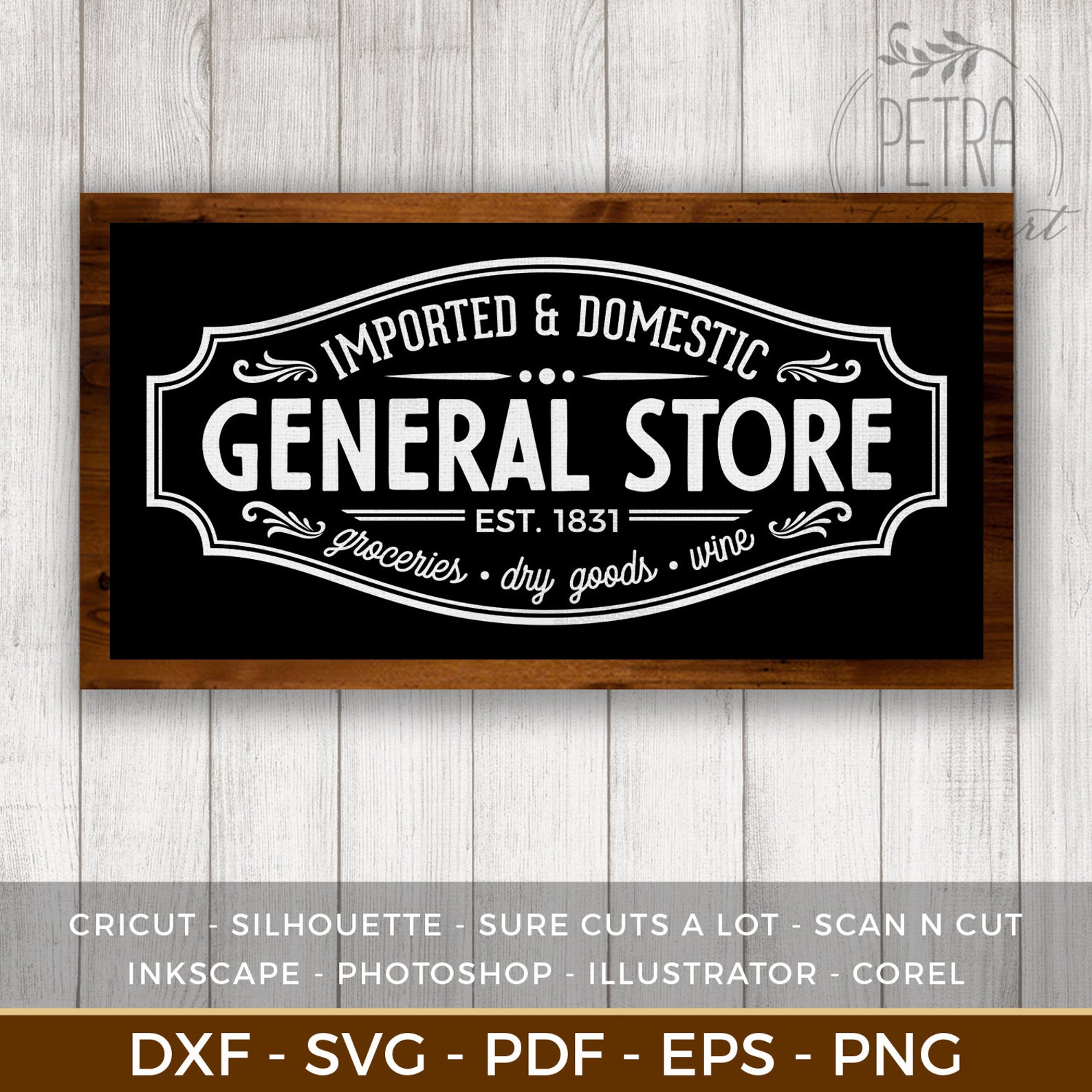 General Store Sign SVG Cut File for Vintage Rustic Home Decor - Etsy ...