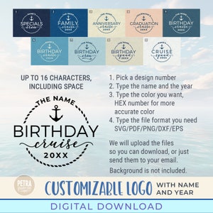 Custom Logo Cruise SVG Cut File. Made to Order Customizable Name and ...