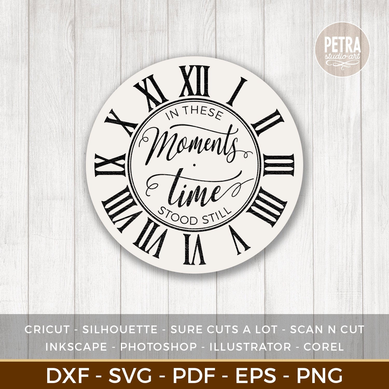In These Moments Time Stood Still Clock Face SVG Cut File and Printable ...
