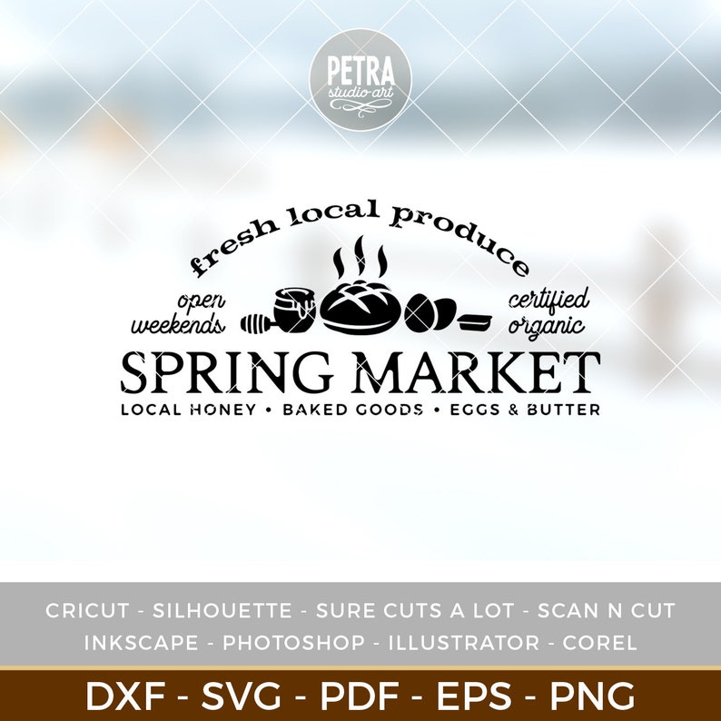 Fresh Local Produce Spring Market Sign SVG Cut File. for - Etsy