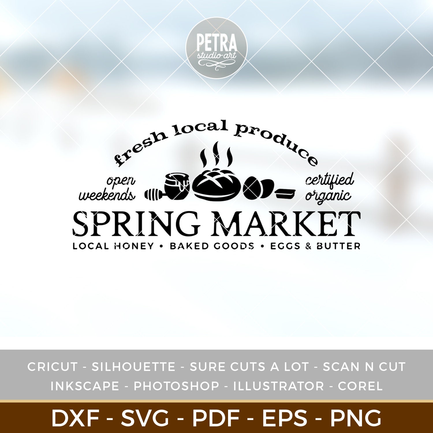 Fresh Local Produce Spring Market Sign SVG Cut File. for - Etsy