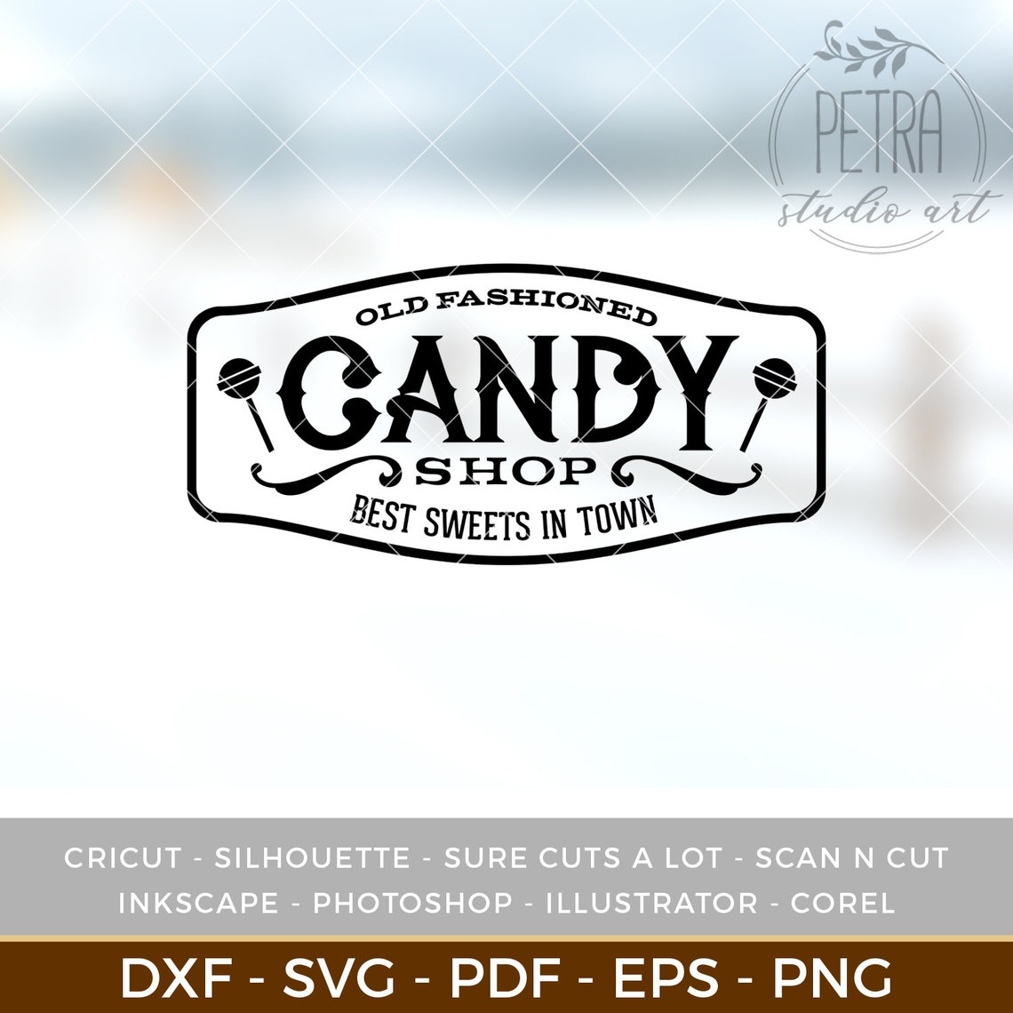 Old Fashioned Candy Shop Sign SVG Cut File for Vintage Decor - Etsy
