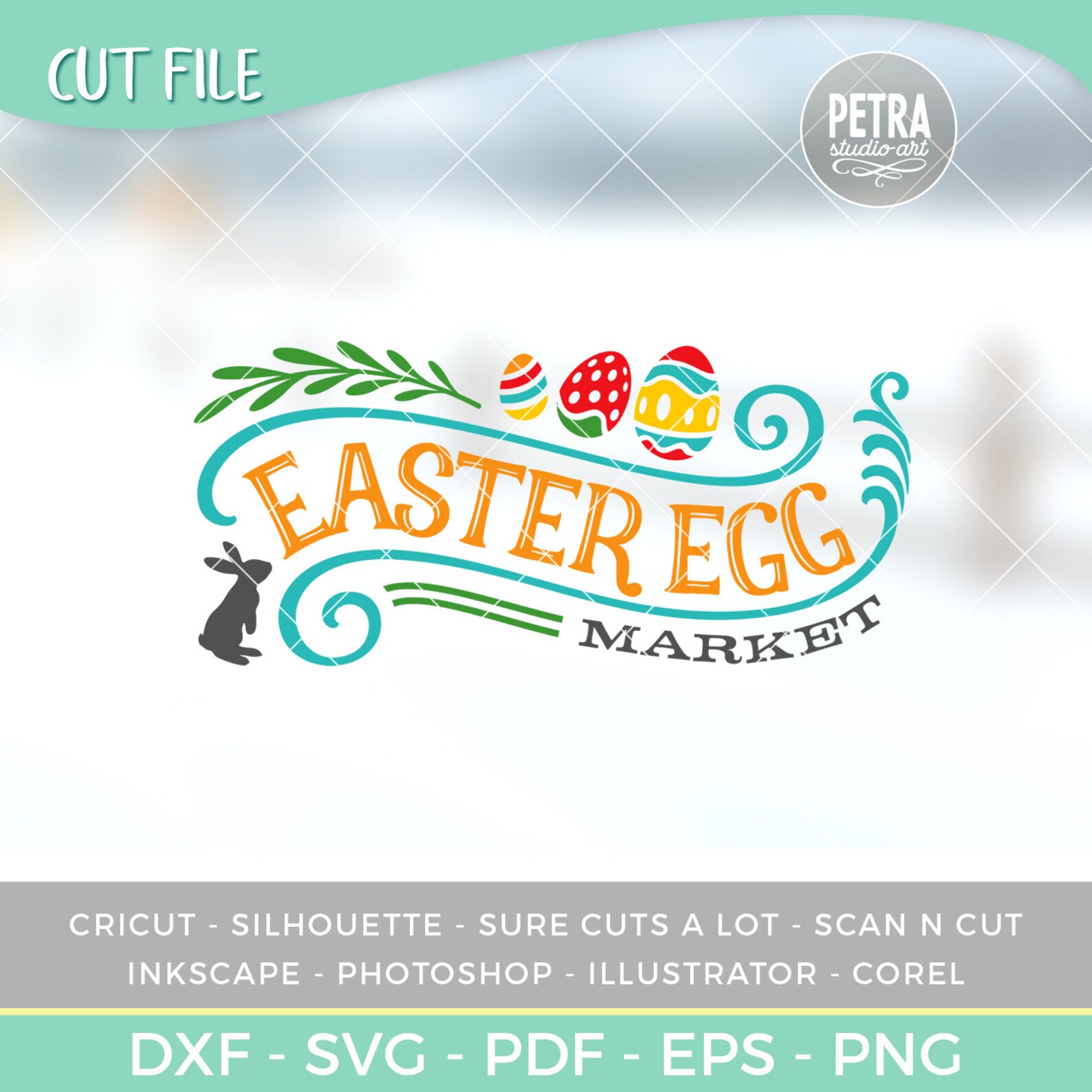 Easter Egg Market Sign SVG Cut File. Easter SVG for Easter Day | Etsy