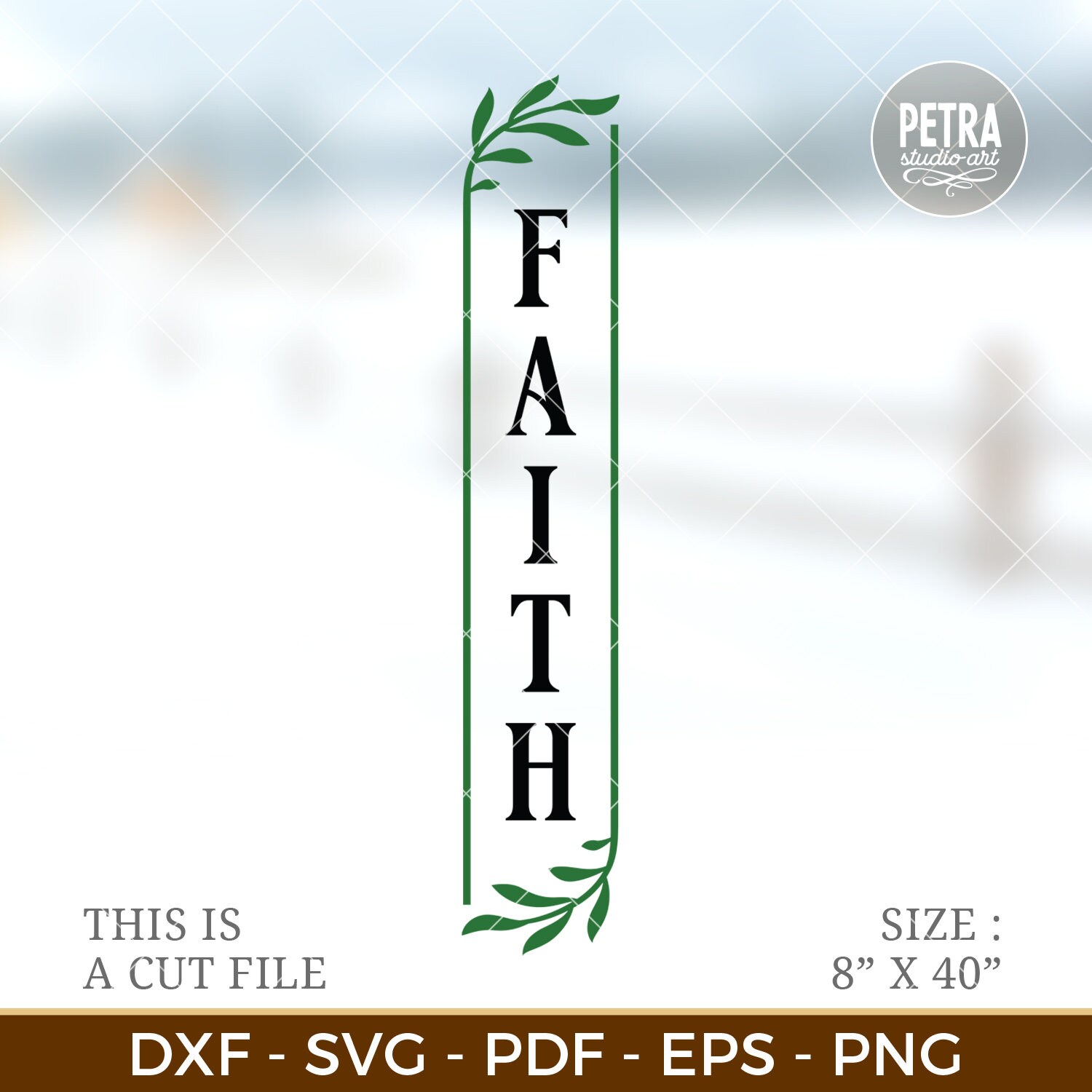 Faith Vertical Sign SVG Cut File for Farmhouse Front Porch. | Etsy