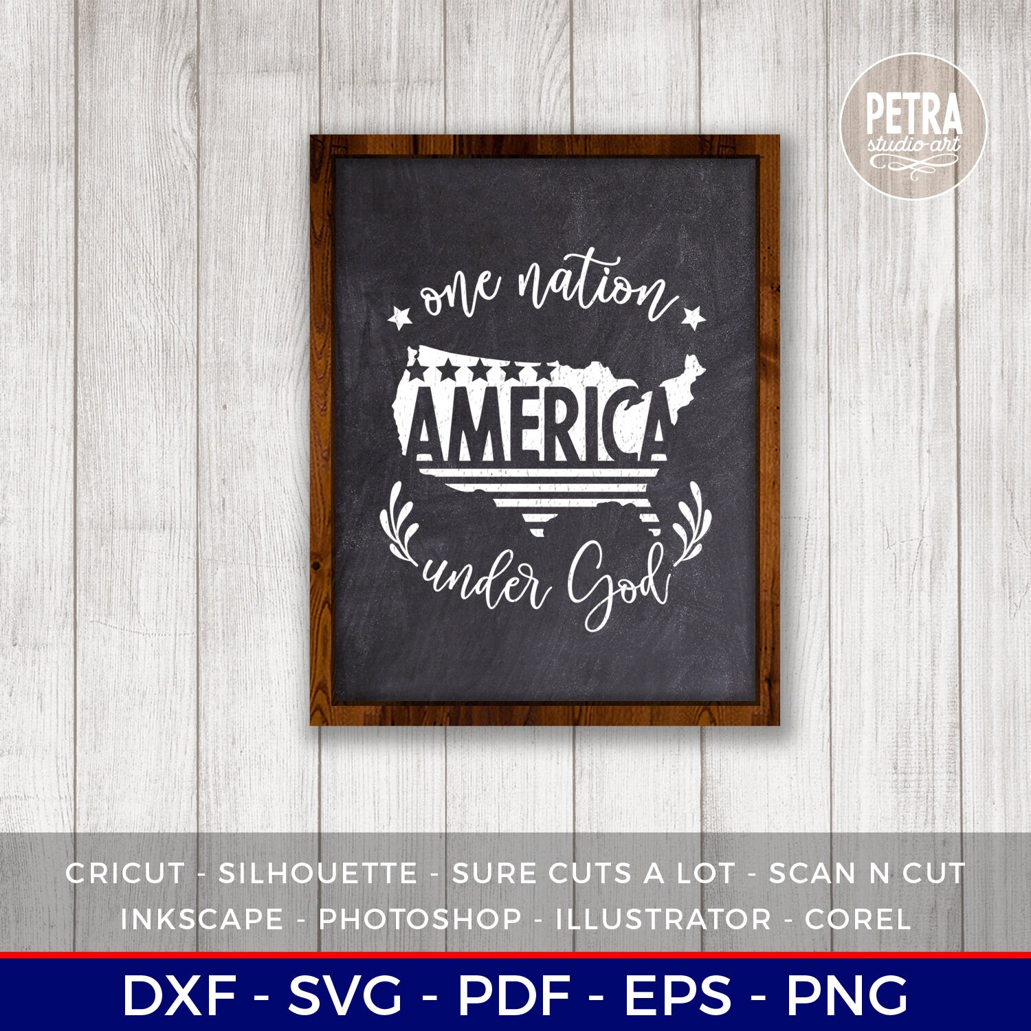 One Nation Under God SVG Cut File. Fourth of July SVG Great | Etsy