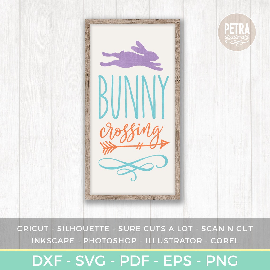 Bunny Crossing Sign SVG Cut File. Easter SVG for Easter Day - Etsy