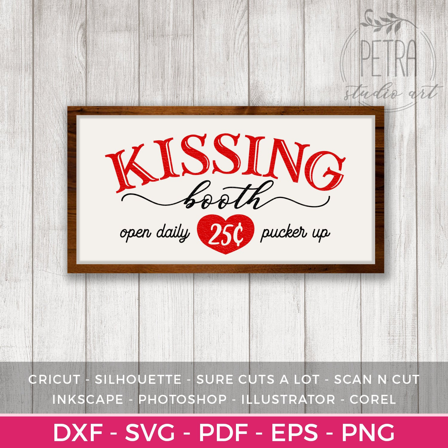 Kissing Booth SVG Cut File and Printables for Valentines Day - Etsy