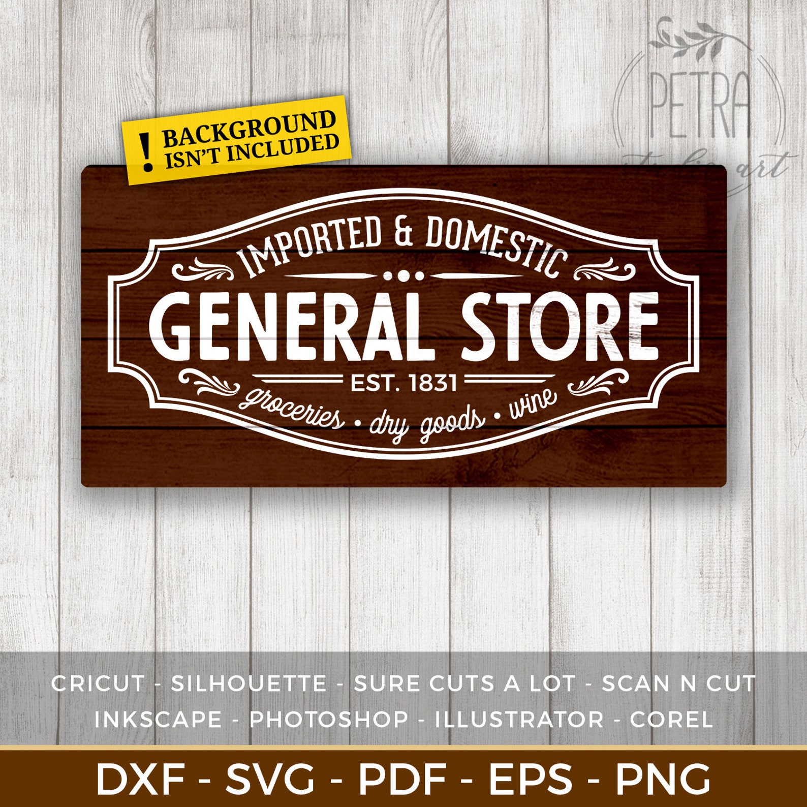 General Store Sign SVG Cut File for Vintage Rustic Home Decor - Etsy ...