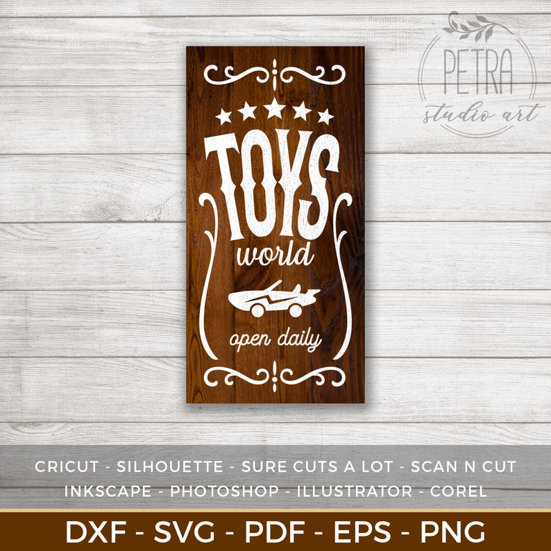 Toys Shop Sign SVG Cut File for Your Vintage Kids Bedroom or - Etsy