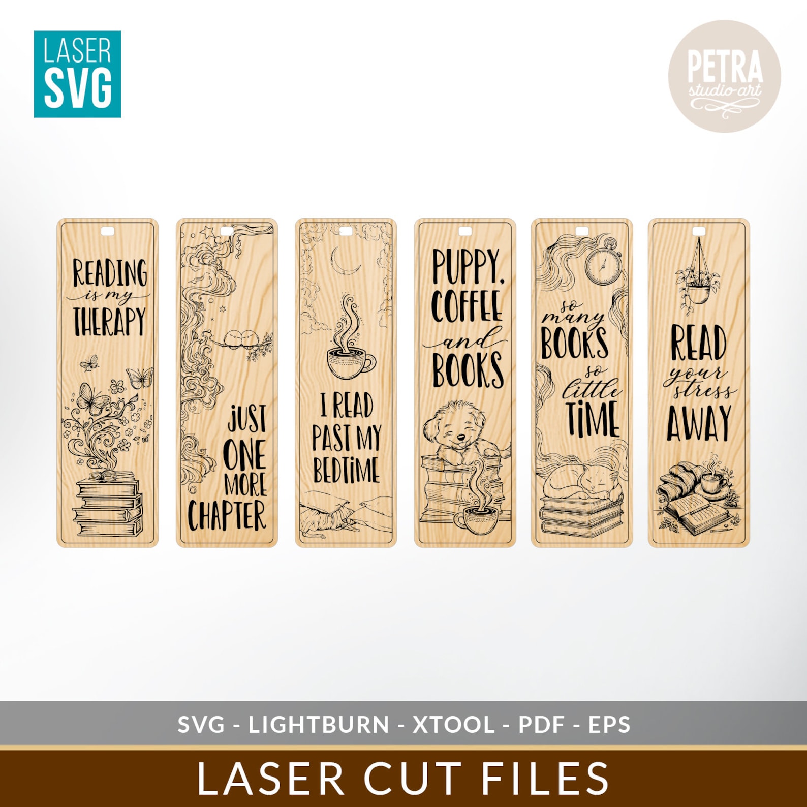 42 Designs of Bookmark Laser Ready SVG Cut Files Bundle. Laser Ready ...