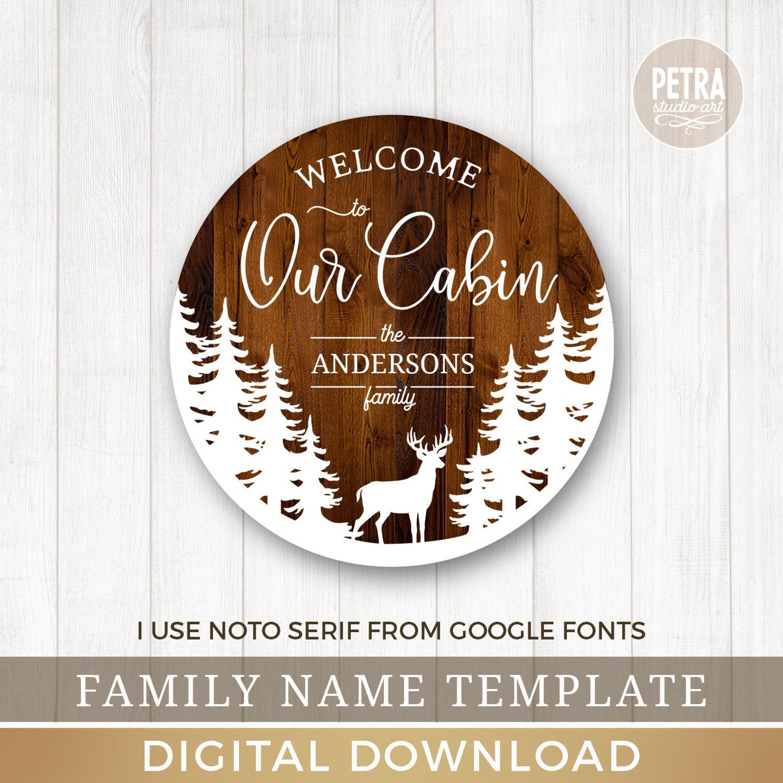 Welcome to Our Cabin Spring Name Template SVG Cut File. for | Etsy