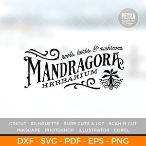 Halloween SVG. Mandragora Herbarium Shop Sign SVG Cut File. Great for ...
