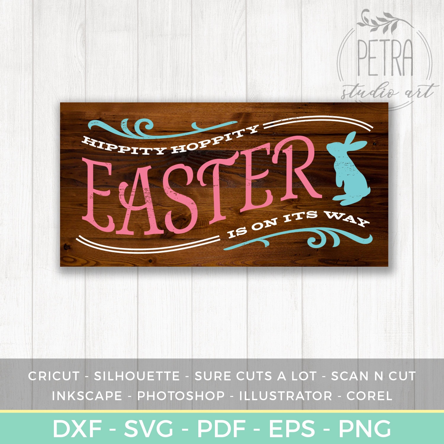 Hippity Hoppity Easter Sign SVG Cut File. for Easter Day | Etsy