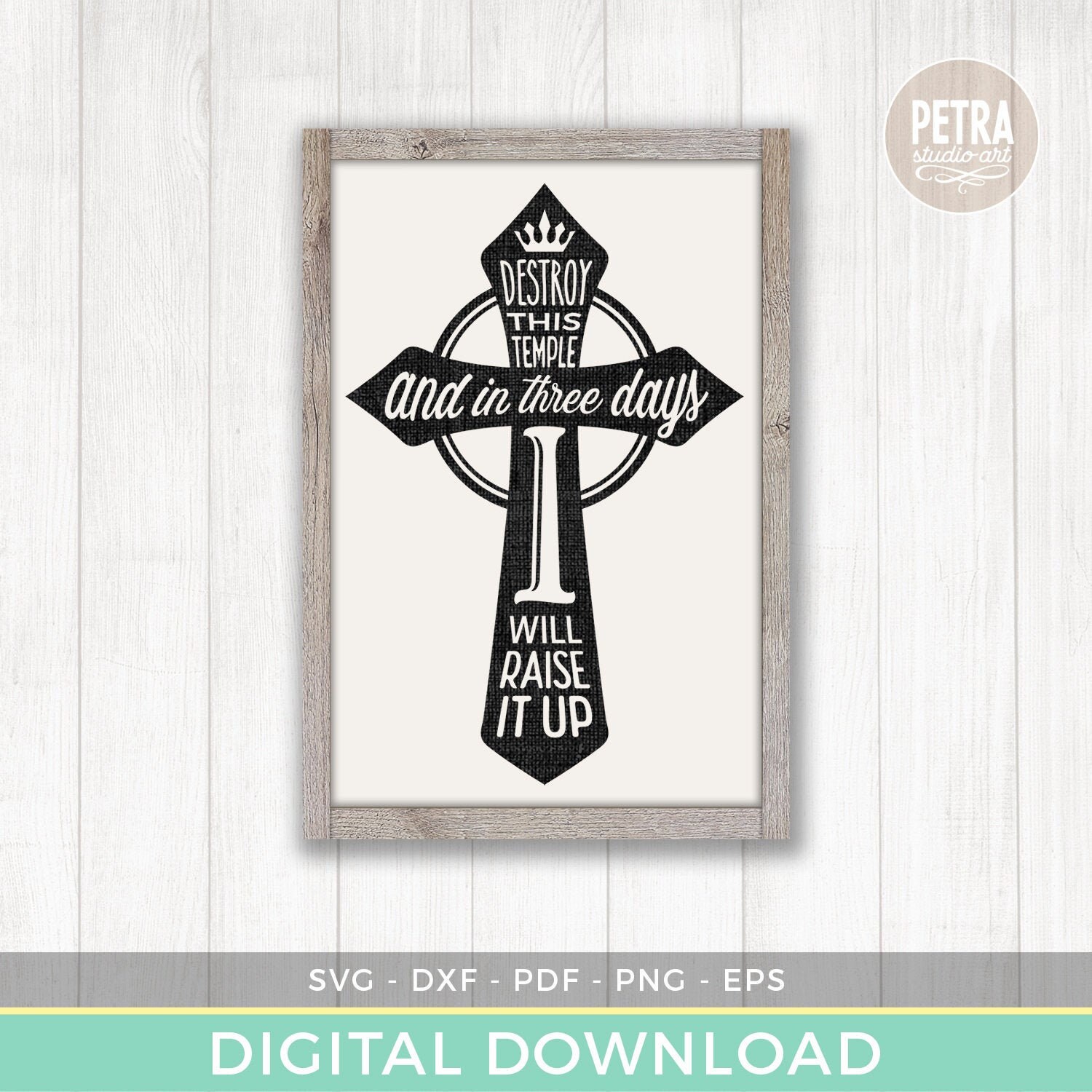 Christian Bible Verse on A Cross SVG Cut File Easter Day. | Etsy