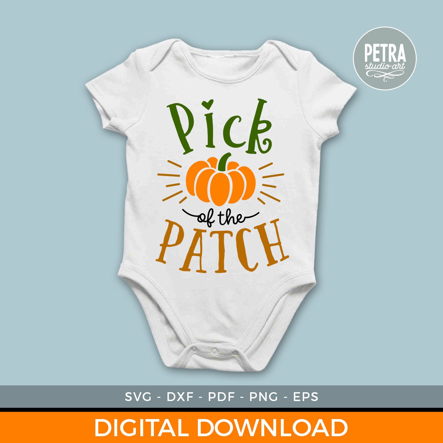 Pick Of The Patch SVG Cut File For Baby Onesie. For Personal | Etsy