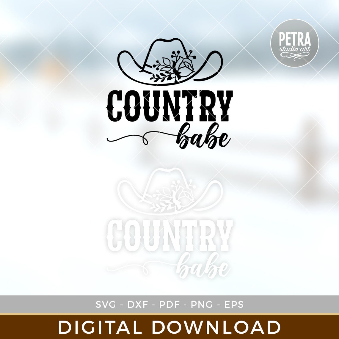 Country Babe. A Western SVG Cut File, With Cowboy Hat, Great for ...
