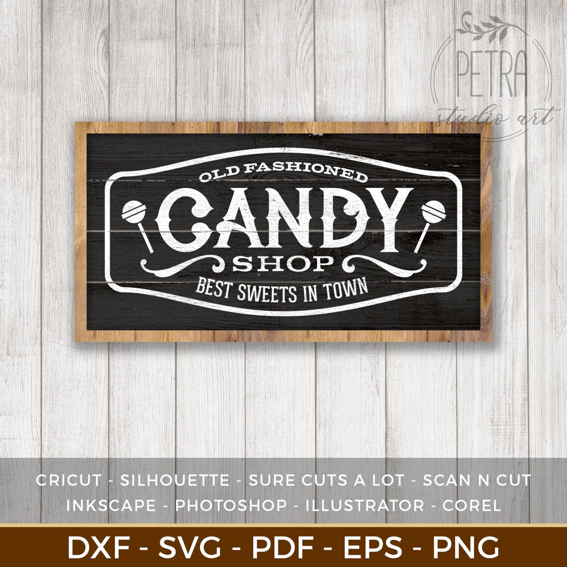 Old Fashioned Candy Shop Sign SVG Cut File for Vintage Decor - Etsy