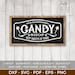 Old Fashioned Candy Shop Sign SVG Cut File, for Vintage Decor and ...
