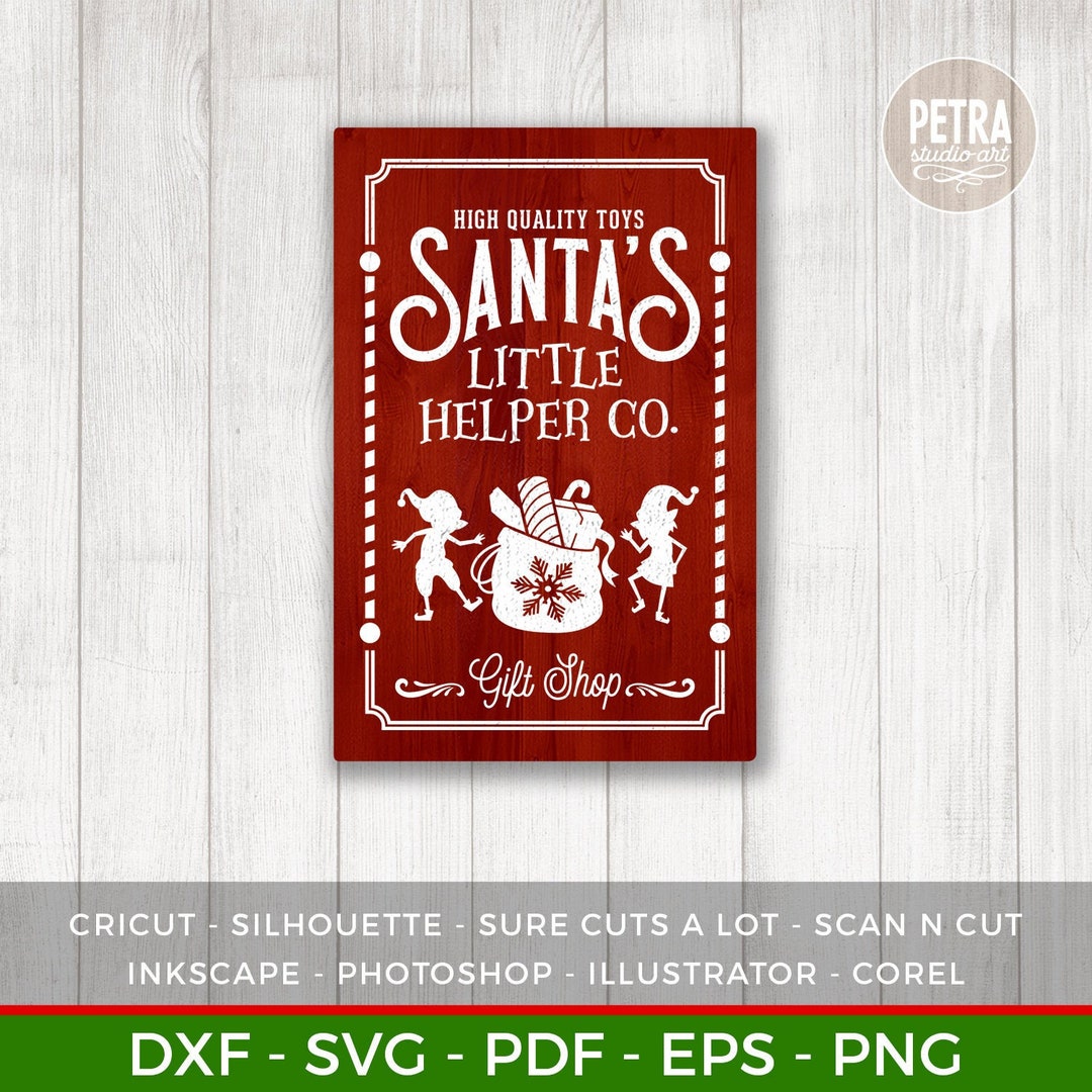 Christmas SVG. Santa's Little Helper Co Gift Shop SVG. Great for ...