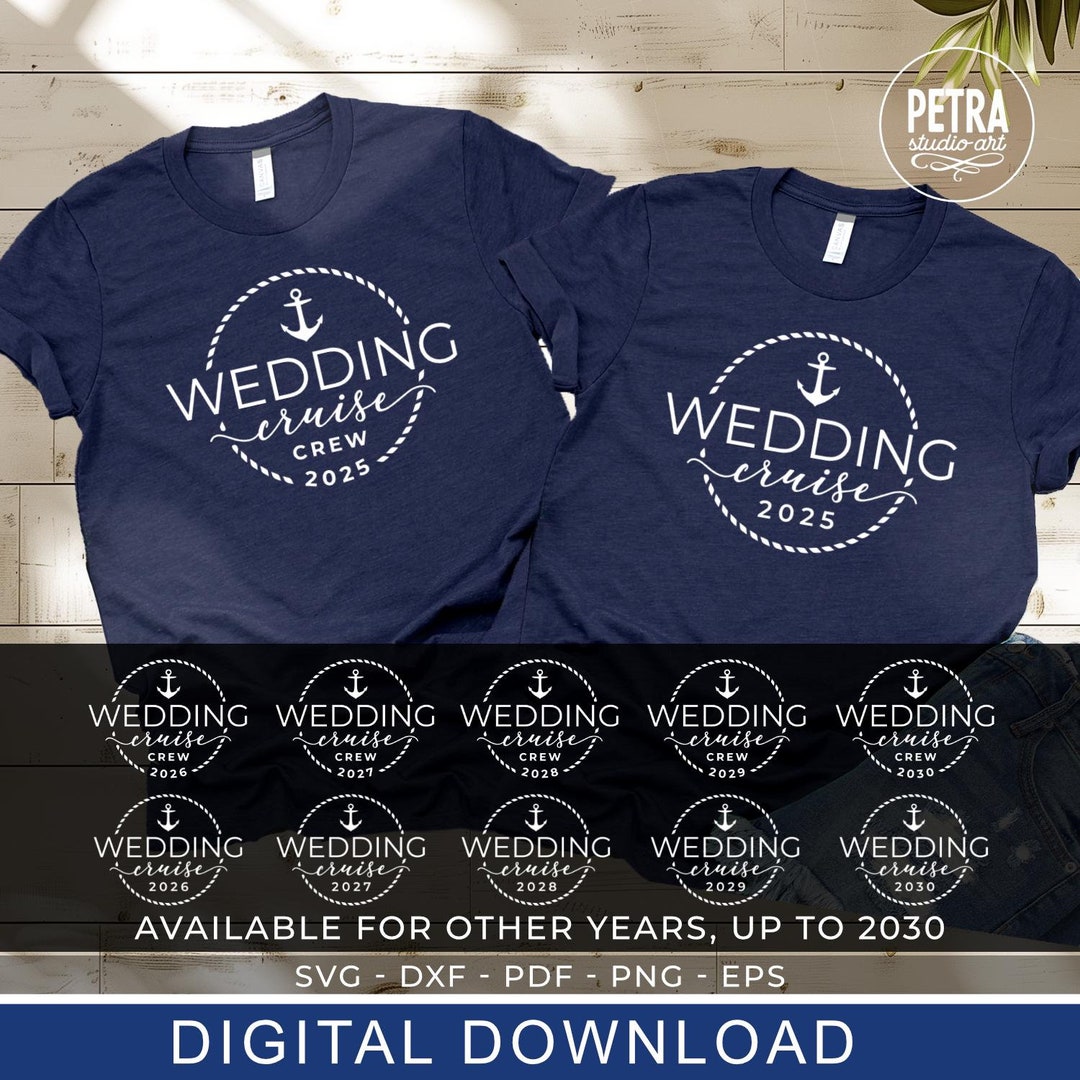 Wedding Cruise Crew and Just Wedding Cruise SVG Cut File. Both Are With ...