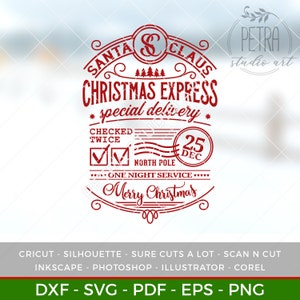 Christmas Express Special Delivery Svg Cut File for Rustic Christmas ...