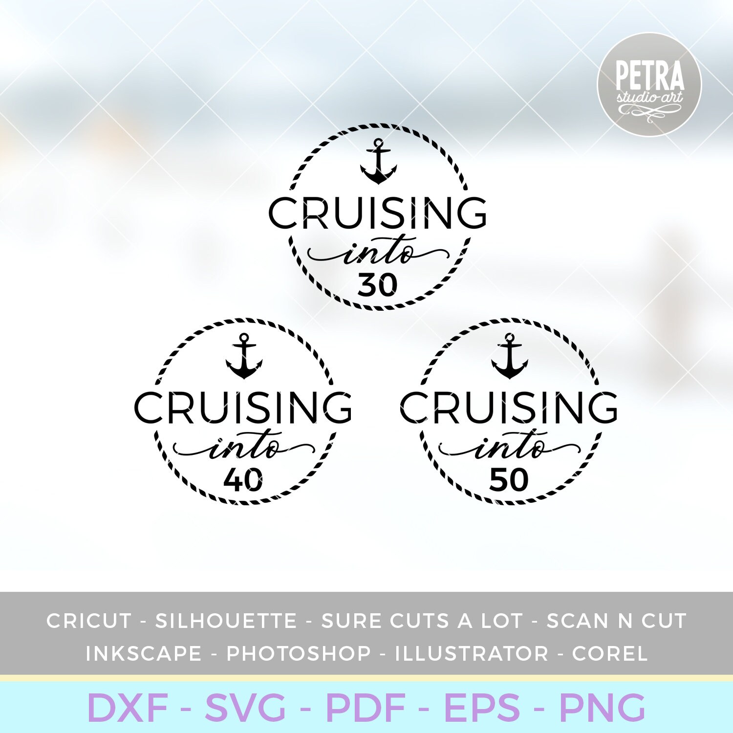 Cruising Into 30 SVG Cut File. Great for Birthday Cruise Party - Etsy