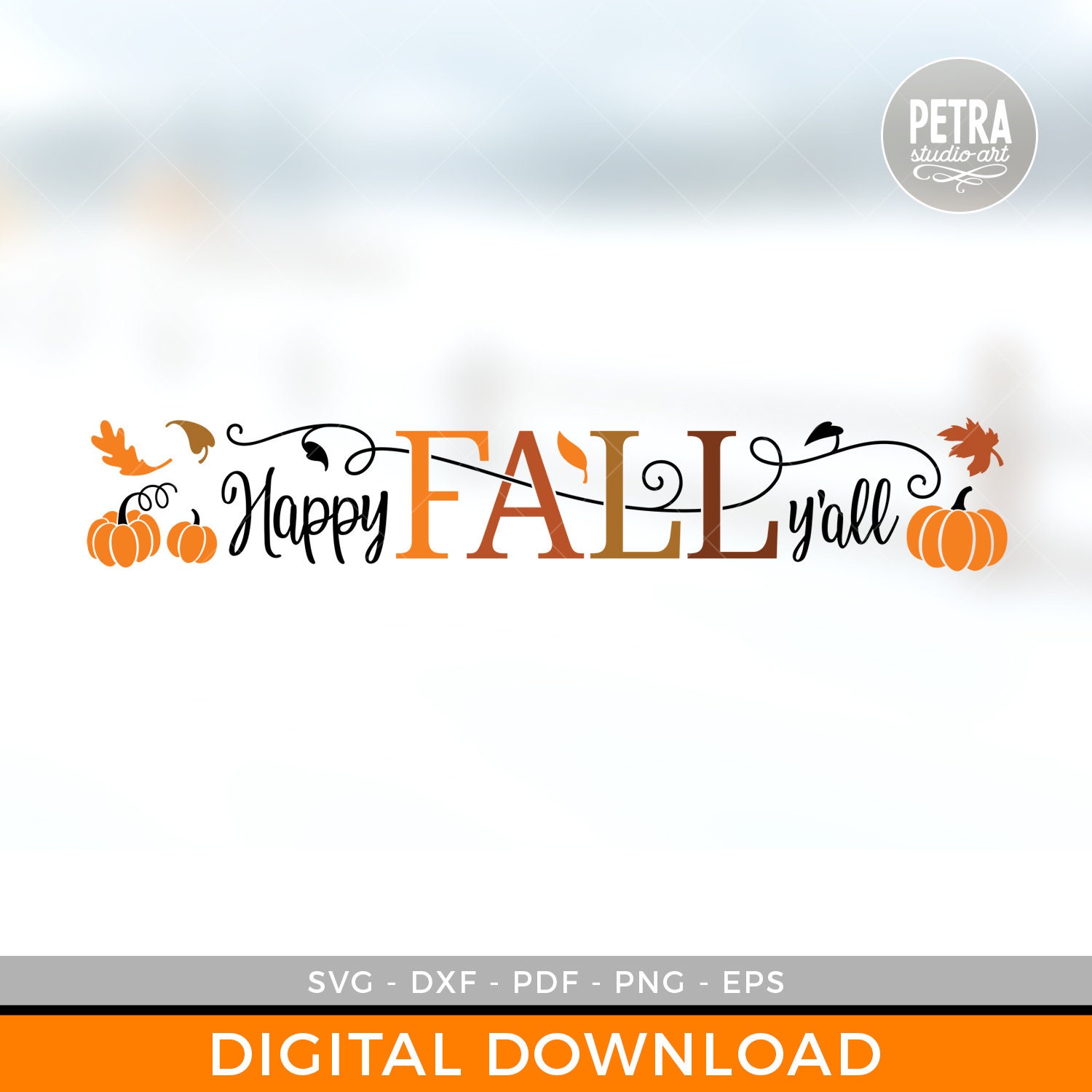 Happy Fall Y'all Horizontal Sign SVG Cut File. for - Etsy