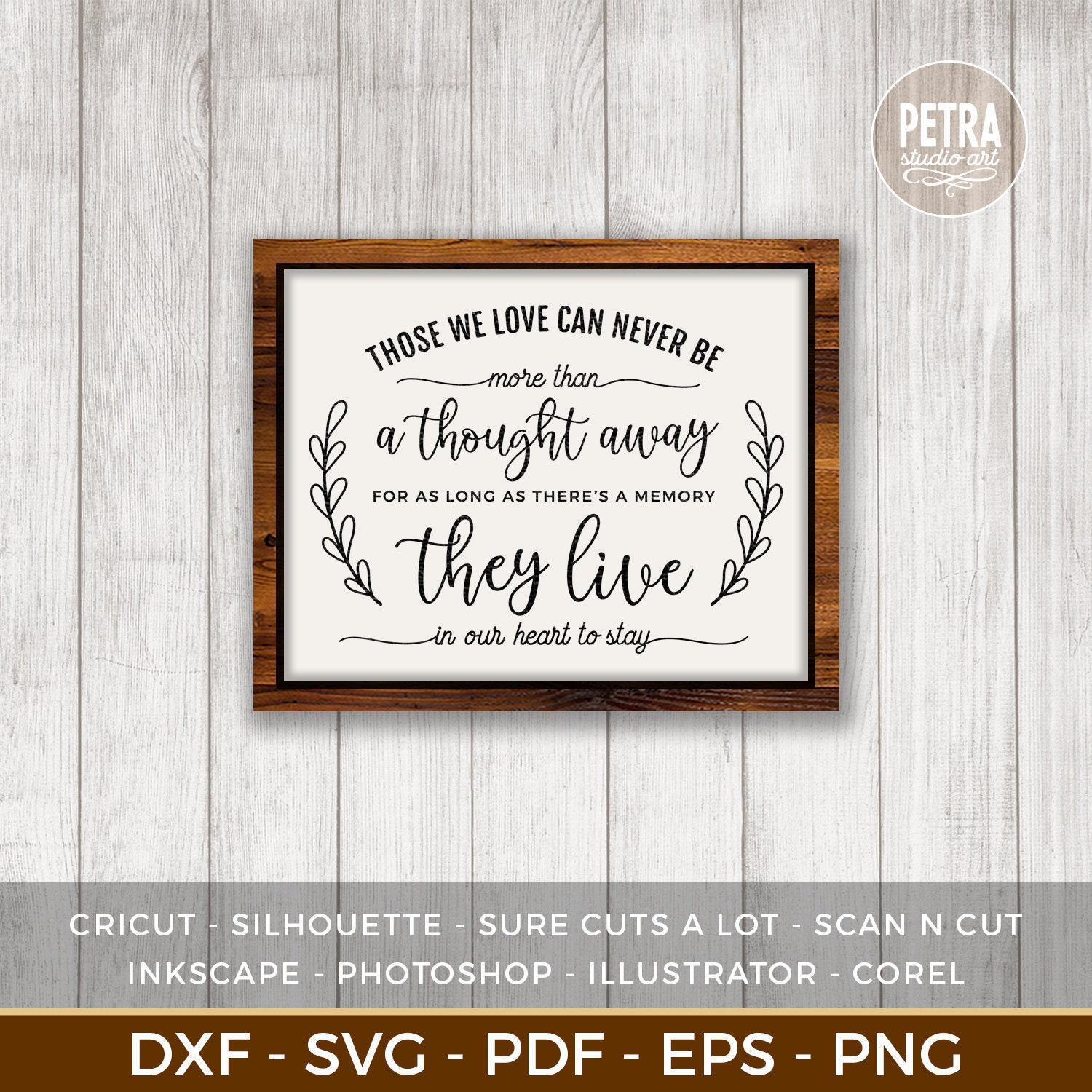 As Long as There's A Memory They Live in Our Heart SVG Cut File for ...