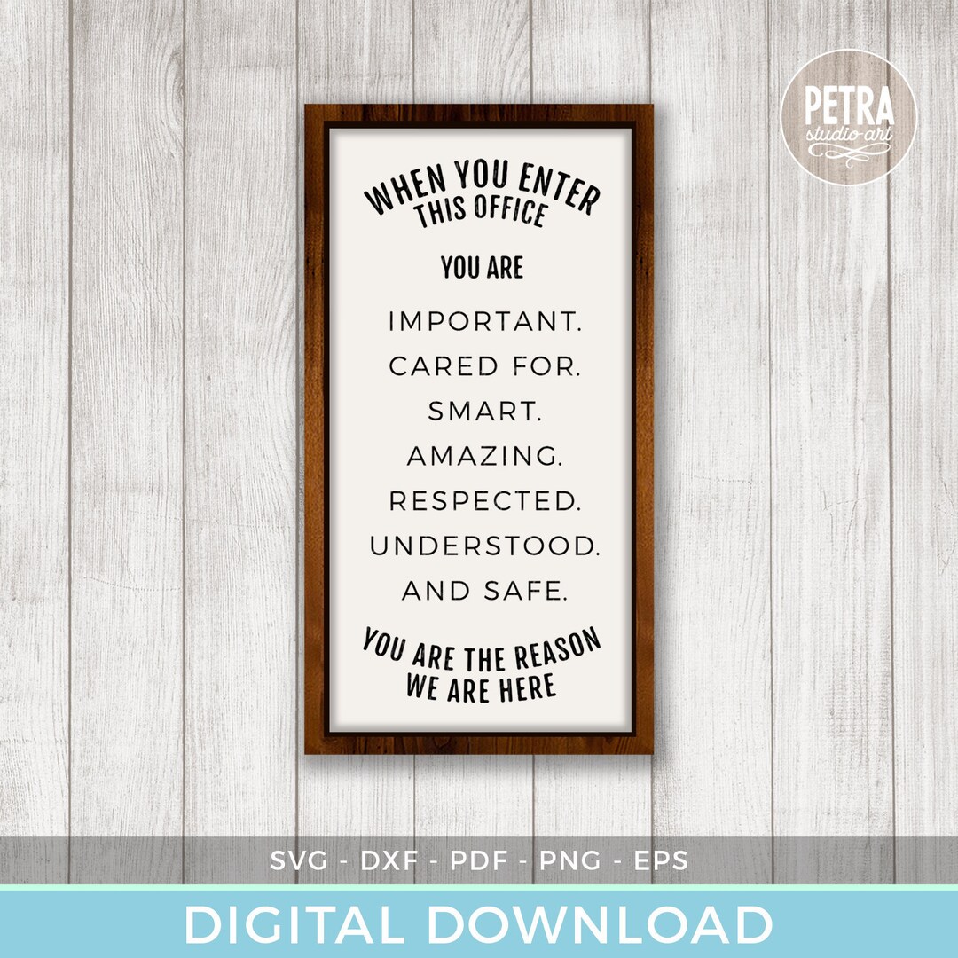 When You Enter This Office SVG. Great for Rustic Sign and Modern ...